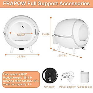 Self Cleaning, DECEMPADS Automatic,Safety Protection Extra Large Cabin Weight Sensor APP Control Timer No Scooping Smart Cat litter box Washable Cleaning Cabin