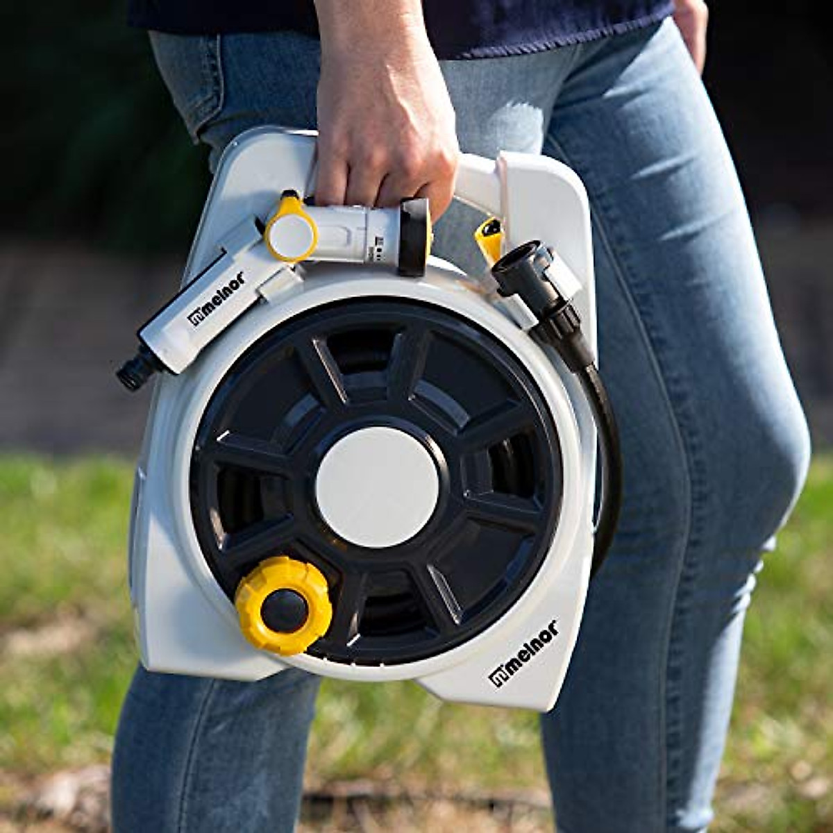 Compact Hose Reel with 2-Way Connector