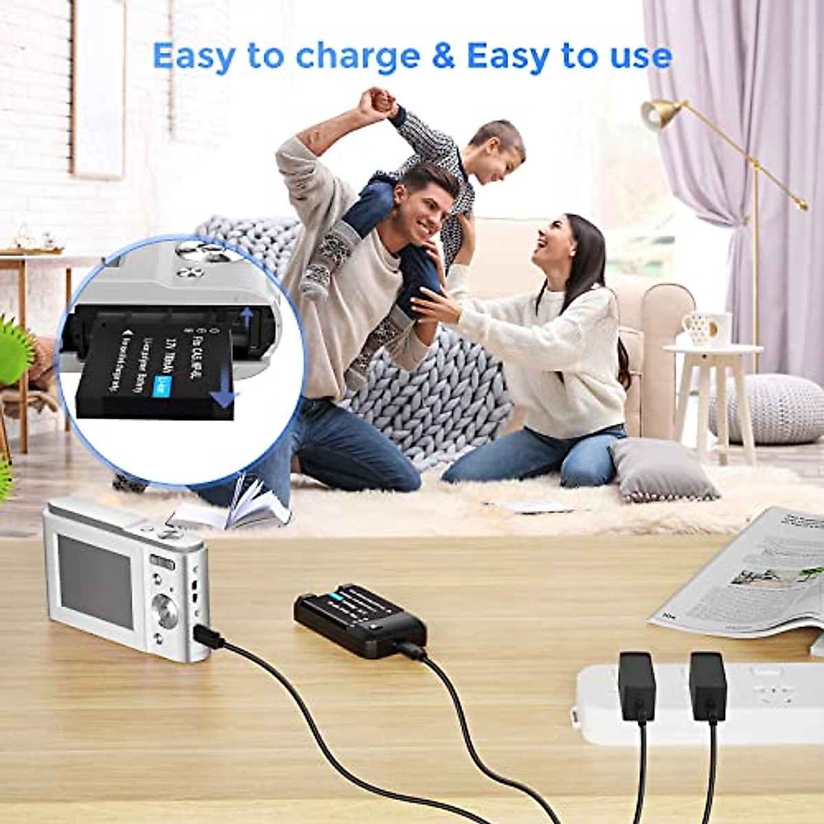 Digital Camera, RUAHETIL Autofocus FHD 1080P 36MP Vlogging Camera for Kids, 16X Zoom 2 Charging Modes Kids Compact Camera Point and Shoot Camera for Kids Teens Students（Silver）