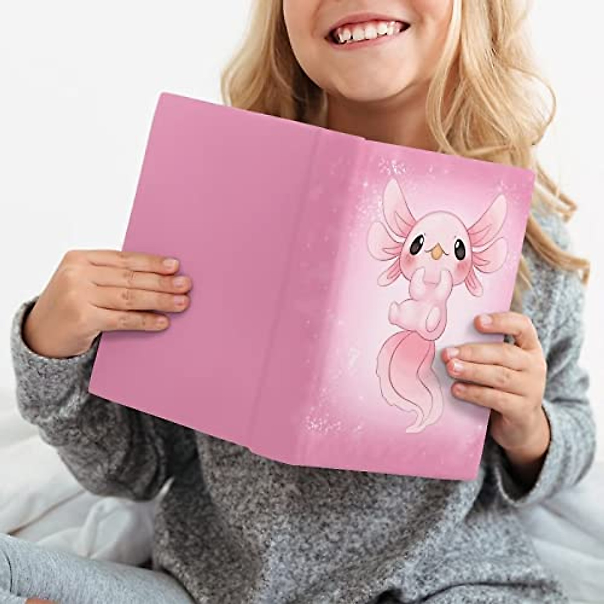 DIYFLASH Pink Axolotl Book Covers for Paperbacks Custom School Supplies for Teen Girls Animal Print Book Protector for Your Textbooks From Scratch, Moisture or Bump
