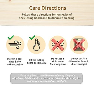 CUSTOMGRIPS BY SISO SAFETY Hinoki Wooden Cutting Board, Premium Grade Reversible Cutting Board Made of Cypress Wood, Multipurpose Chopping Board for Meat, Vegetables and Charcuterie