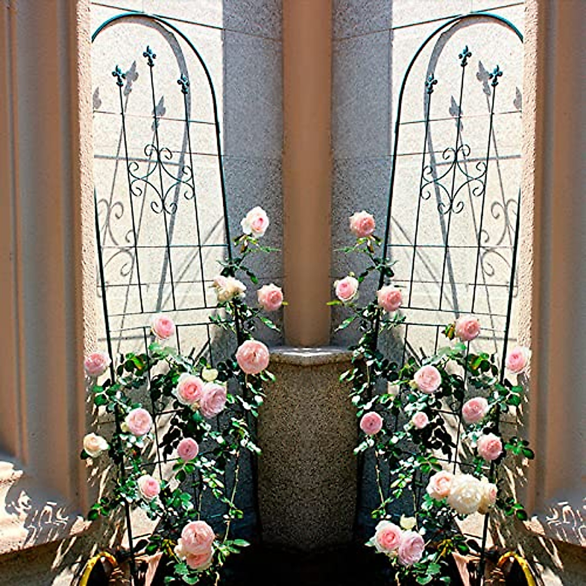 eLeGreen 2 Pack Metal Garden Trellis for Climbing Plants 19.7''x 71 ...