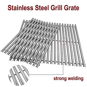GLOWYE Stainless Steel Grill Grates Replacement for Traeger Pro Series 34 Century 34 Texas Elite 34 Texas Elite 34, Pit Boss 1000XL 1100PRO Series Pellet Grills, Weber Genesis II 400 Series Grills