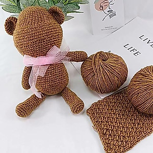 50g x 2 Balls Cotton Acrylic Yarn for Knitting & Crocheting, Soft Medium Thick Skeins Cotton Yarn for Knitting Clothes Hats Sweaters Dolls