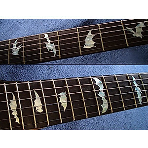 Jockomo BAT Bat/White Pearl Guitar Inlay Sticker