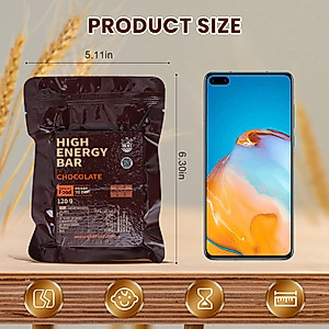 Emergency Food Ration Bars, Chocolate Flavor Survival Tabs Supply for Outdoor Camping Emergency Snowstorm Earthquake Disaster Preparedness Kit With Long Self Life 12 Count