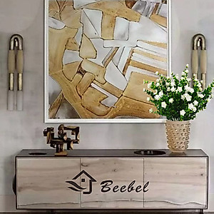 Beebel Artificial Flower Greenery Plants for Home Kitchen Dining Room Hanging Planter Garden,4 Bundles / White