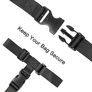 Luggage Straps,Two Add a Bag Suitcase Strap Belt,Adjustable Travel Attachment Accessories for Connect Your Three Luggage Together - 2 Pack(Black)