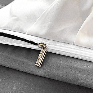 Mengersi Cloud Sky Duvet Cover Set Rainbow Reversible Bedding Comforter Cover for Girls Kids Adults(King,Pink and SkyBlue)