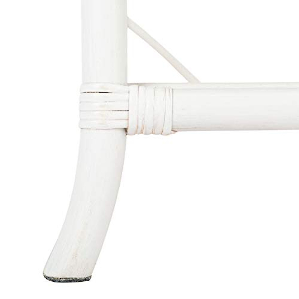 Safavieh Home Collection Rumi White and Natural Rattan 1-Drawer 1-Shelf Nightstand