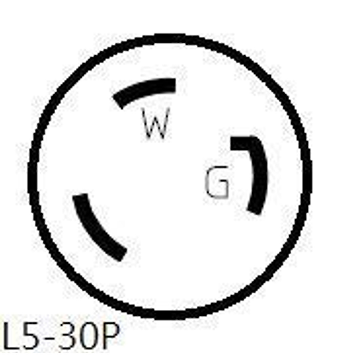 Parkworld 691586Y RV 30 AMP Generator Adapter 3-Prong L5-30P Male to TT-30R Female (Yellow)