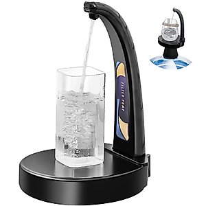 Gravity Sensor Desktop Water Dispenser for 1-5 Gallon Bottle, Drinking Water Table Pump for 5 Gallon Jug, USB Charging Battery Powered Water Dispenser