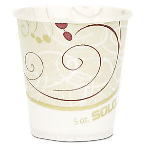 SOLO R53SYMPK Paper Water Cups, Waxed, 5oz, 100/Pack
