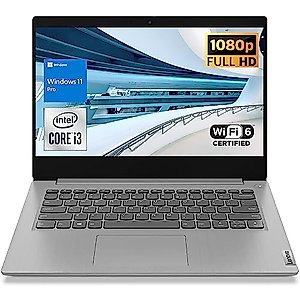 Lenovo IdeaPad 3i 14 Laptop, 14" FHD Screen, Intel i3-1115G4 Processor, 12GB RAM, 512GB SSD, HDMI, Media Card Reader, Webcam, Dolby Audio, Wi-Fi 6, Windows 11 Pro, Platinum Grey