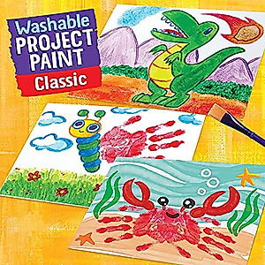 Crayola Washable Kids Paint, 6 Count, Kids At Home Activities, Painting Supplies, Gift, Assorted