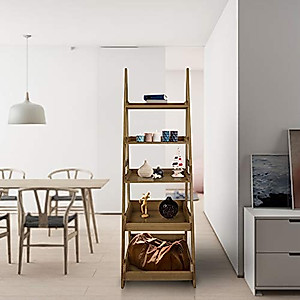 Cascade 5-Shelf Ladder Bookcase - Alpine Gray (318-827)