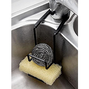 Fusiontec Sink Caddy Sink Sponge Holder - Faucet Rack Shower Tray - Kitchen and Bathroom Metal Organizer Hanging Fix Around Faucet
