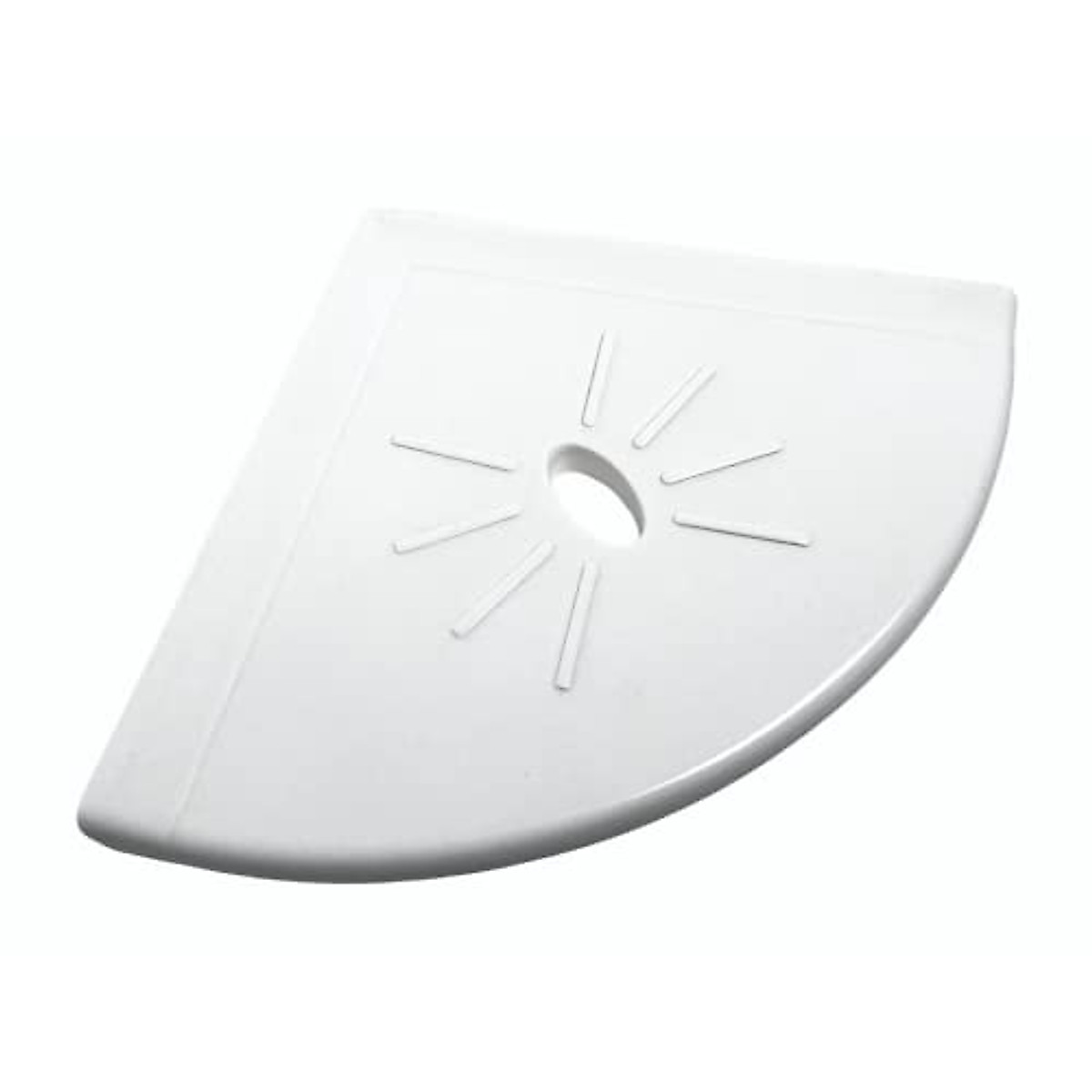 Tenedos Resin Bathroom Corner Shower Shelf Tile Flatback Wall Mounted (White)
