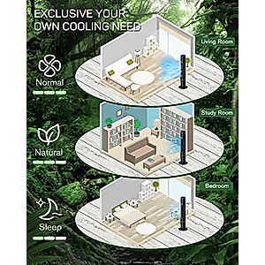 Evaporative Air Cooler, 46" Swamp Cooler with Remote, 3-IN-1 Cooling Fan, Night light, Oscillating, Humidifying, 3 Modes, 3 Speeds, 8H Timer, 2 Ice Packs, Portable Air Cooler for Home Office Bedroom …