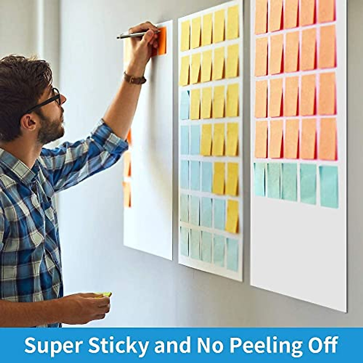 AFMAT Sticky Easel Pad, UPGRADED Chart Paper for Teachers, Large Self Stick Flip Chart Easel Paper, 25 x 30 Inches, 30 Sheets/Pad Chart Paper, 6 Pads