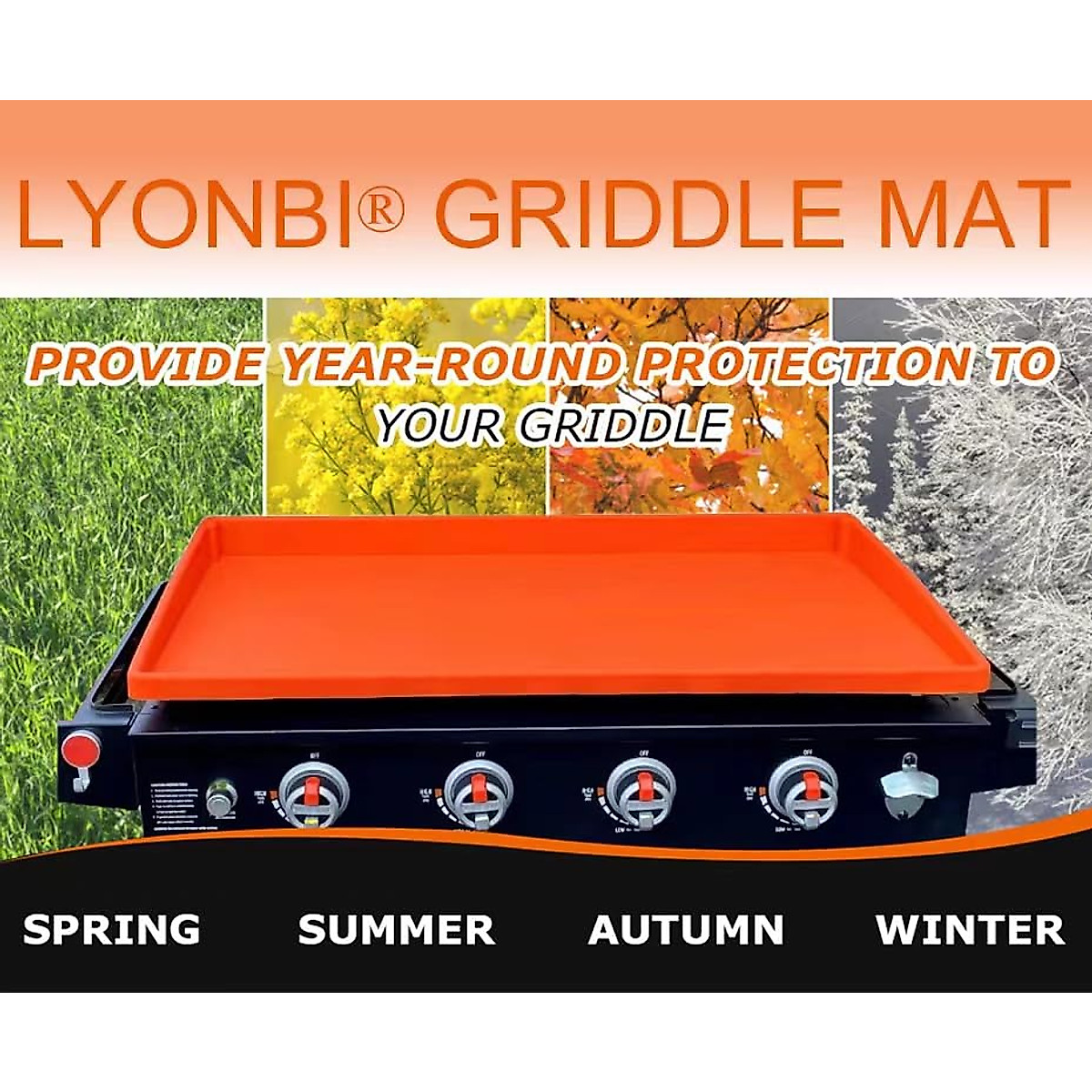 Griddle Cover for Blackstone 36" Inch Griddle,Silicone Griddle Cover for Blackstone,Blackstone Griddle Accessories,Heavy Duty Food Grade Silicone Grill Cover, All-season Grill Protective