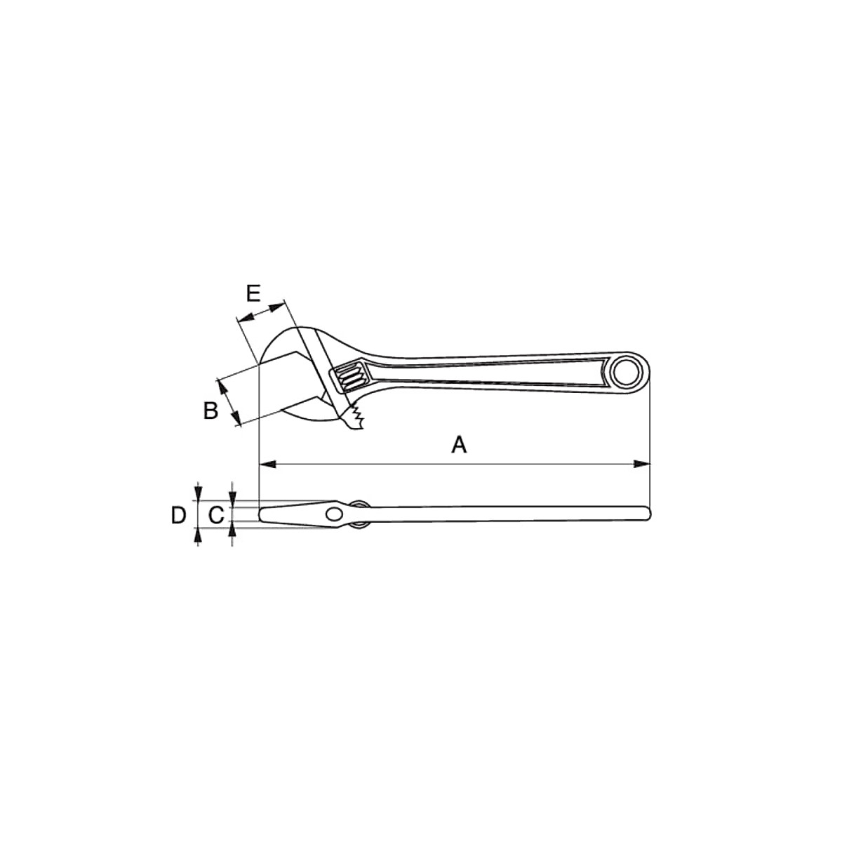 Bahco 9035 R US Ergo X-Wide Adjustable Wrench, 12-Inch, Black , Gray