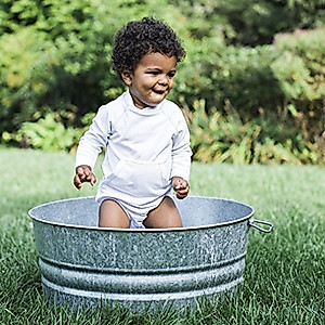 i Play. Baby Ultimate Reusable Snap Swim Diaper, New White, 6 Months