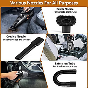 YEAHCO Car Vacuum Cordless Rechargeable, 4-in-1 10000Pa Car Vacuum Cleaner High Power Portable Vacuum Cleaner for Car, Mini Vacuum Handheld Vacuum Wet Dry Vacuum Cleaner for Car (black2)