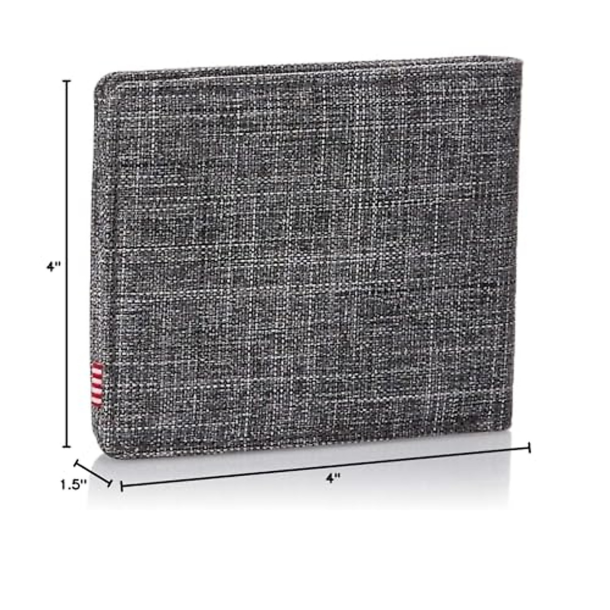 Herschel unisex adult Roy Rfid Bi Fold Wallet, Raven Crosshatch, One Size US