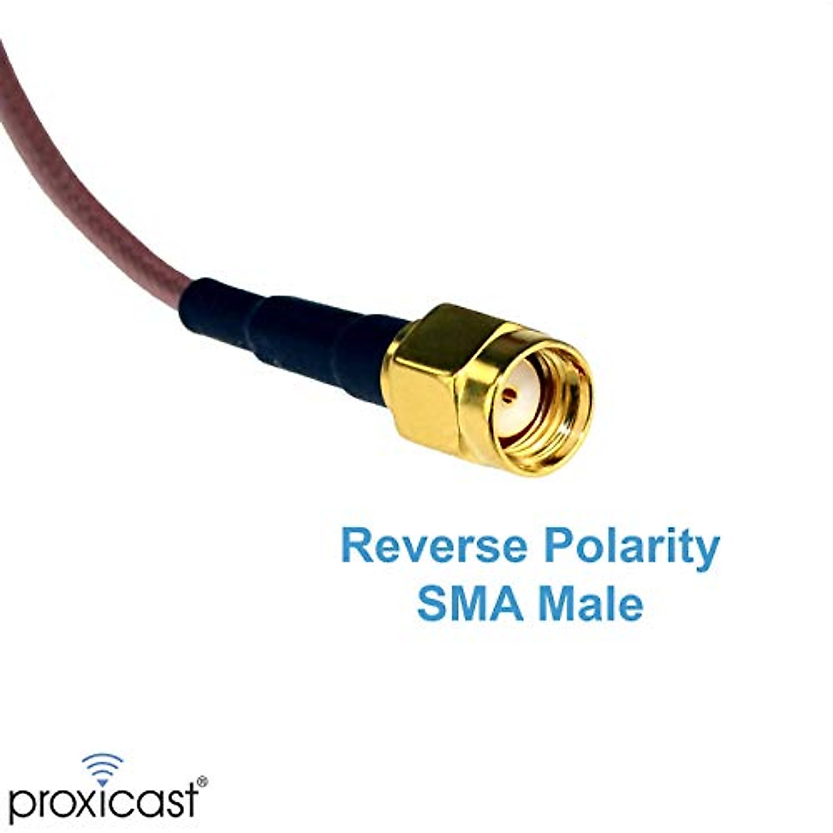 Proxicast Ultra Low-Profile Indoor/Outdoor WiFi Antenna - Triple Band 2.4/5.8/6 GHz - Fixed Through-Hole Screw Mount Bluetooth | ZigBee | WiFi Puck - 6.7 ft Coax Lead w/RP-SMA (ANT-130-005-2PK)