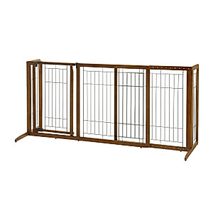 Richell Deluxe Freestanding Pet Gate with Door, Medium