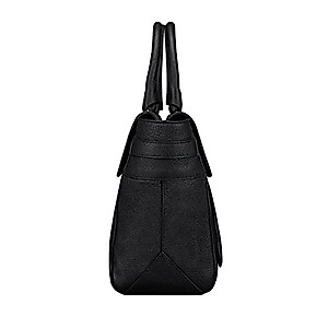 Maxwell Scott | Womens Luxury Leather Small Tote Bag Purse | The Paluzza | Handmade In Italy | Black Pebbled