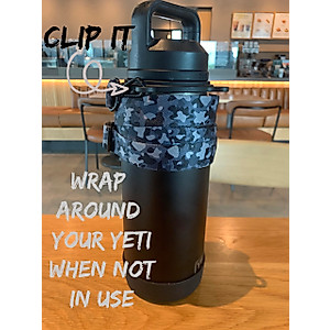 One MissionX Bottle Sling for YETI Rambler, Shoulder Strap Carrier for 64oz 46oz 36oz 26oz 18/12oz Water Bottles, Durable Accessories for Walking & Hiking (Summit, Rambler 12 18 26 36 46 64 oz)