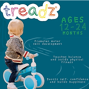 Balance Bike Ride-On Toy | 12-36 Months Babies and Toddlers | Boys and Girls | Indoor Outdoor | Mobility Muscle Strength Motor Skills | Created by Makers of Established Action Kids Products | Pink