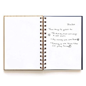 Floral Monogram A Wood Journal - Other Letters Available [Notebook, Sketchbook, Spiral Bound, Blank Pages]