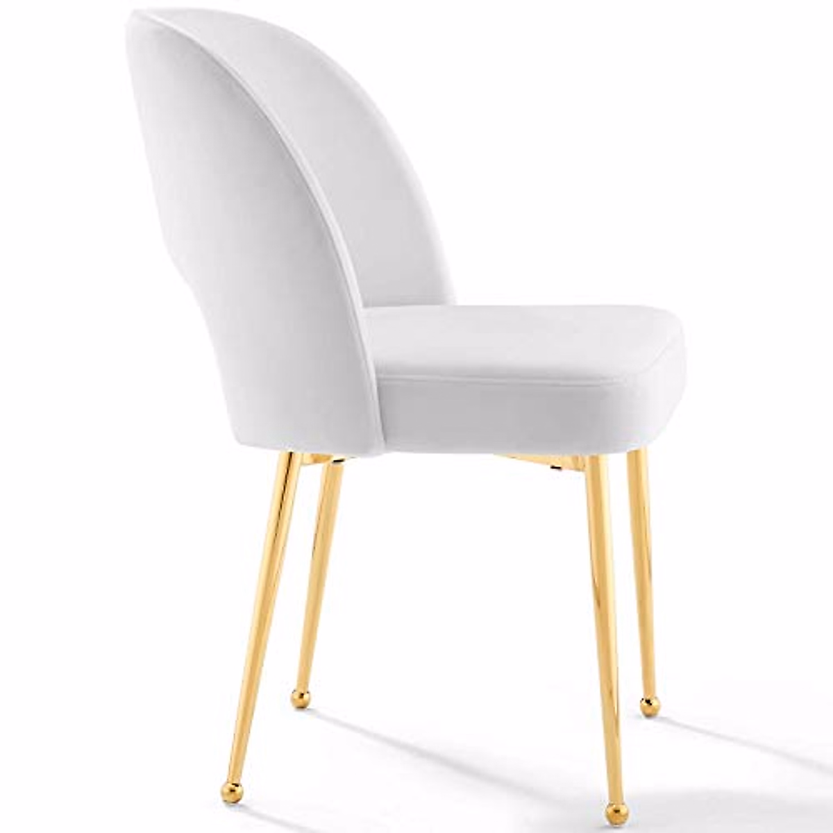 Modway Rouse Performance Velvet Dining Side Chair in White