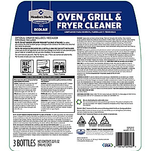 An Item of Member's Mark Commerical Oven, Grill and Fryer Cleaner by Ecolab (32 oz, 3 pk.) - Pack of 1