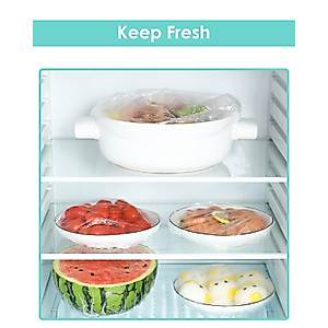 Auban 100PCS Disposable Shower Caps, Plastic Clear Hair Cap Large Thick Waterproof Bath Caps for Women, Hotel Travel Essentials Accessories Deep Conditioning Hair Care Cleaning Supplies(20.5")