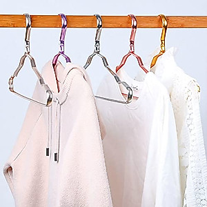 MRBJC Coat Hanger,10/20pcs(41cm),Metal Hangers,Space Saving Clothes Hangers with Notches, Heavy Duty Strong Wire Hanger for Shirt,Dress,Jacket Pink