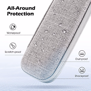 AGPTEK Case Holder for Apple Pencil, Slim Carrying Case Pouch Cover Compatible with Apple Pen Accessories, USB Cable, Earphone, Samsung Stylus iPad Pro Pen/Pencil, Recording Pen, Gray