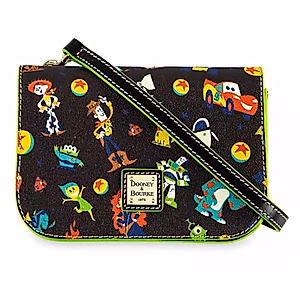 Dooney & Bourke Disney Pixar Crossbody Bag in Multicolor Coated Cotton Leather Metal