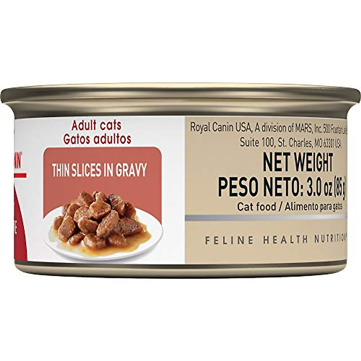 Royal Canin Adult Feline Health Nutrition Instinctive Thin Slices in Gravy Canned Wet Cat Food, 3 oz cans 24-ct