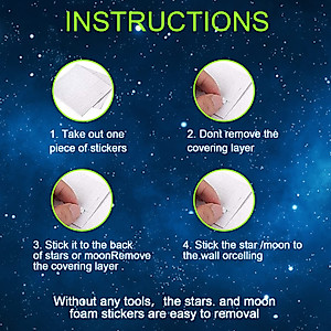 zxbaers Star Ceiling Stickers Glow in The Dark Stickers Luminous Stars Stickers,for Kids Room Decor Create a Comfortable Sleeping Environment 601 PCS