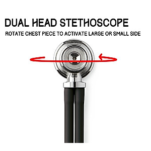 EMI Professional Deluxe Sprague Rappaport Dual Head Stethoscope - Hot Pink #112