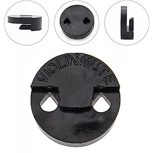 TUOREN 4 Pack Violin Practice Mute Set 2 PCS Claw Style (Rubber and Chrome) & 2 PCS Round Tourte Style Violin Fiddle Silent Silencer Parts