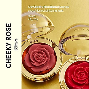 Winky Lux Cheeky Rose, Cream Blush for Cheeks, Flower Blush with Vitamin E, Makeup Blush and Flower Makeup, Pink Tea Time