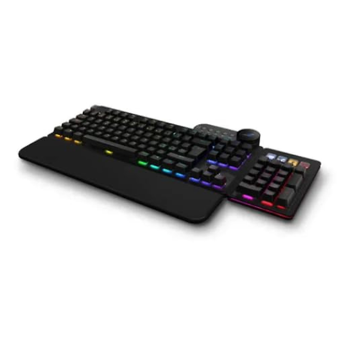 Mountain Everest Max Mechanical Gaming Keyboard - USB Hub - Cherry MX Hot-Swappable Switches - RGB Backlit (Midnight Black, Red - Linear & Quiet)