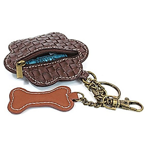 Chala Paw Print Coin Purse Key Fob - Ivory