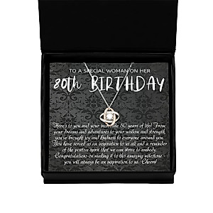 AMISK CREATIVES Granddaughter Necklace Gifts From Grandma Grandmother Or Grandpa Grandfather To My Granddaughter Birthday Graduation Pendant Jewelry with Message Card and Gift Box - Gold Love Knot