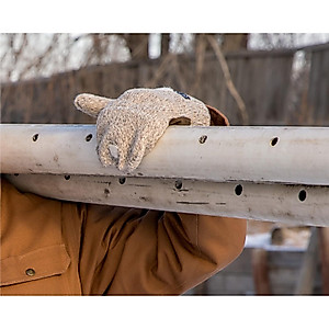 RefrigiWear Thinsulate Insulated Ragg Wool Convertible Mitten Fingerless Gloves with Suede Palm (Brown, Large)